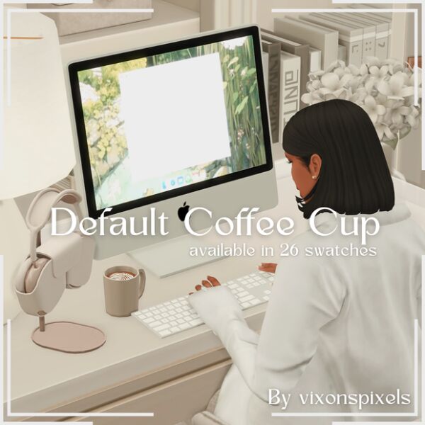 Stylish Default Coffee Cup by Vixonspixels Sims 4 CC Download