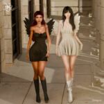 Fallen Angels - Halloween Clothing Set Sims 4 CC Download