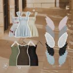 Fallen Angels - Halloween Clothing Set Sims 4 CC Download