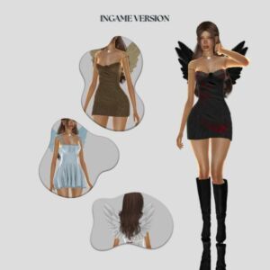 Fallen Angels - Halloween Clothing Set Sims 4 CC Download