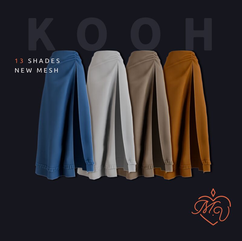 Stylish Kooh Skirt by Miss.Valentine Sims 4 CC Download
