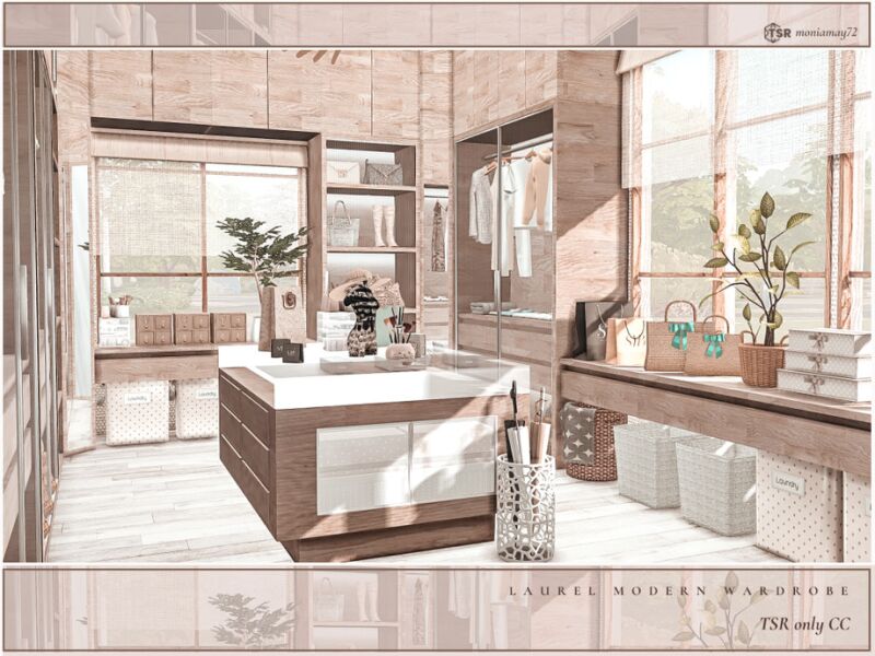 Stylish Laurel Modern Wardrobe for Your Sims Sims 4 CC Download