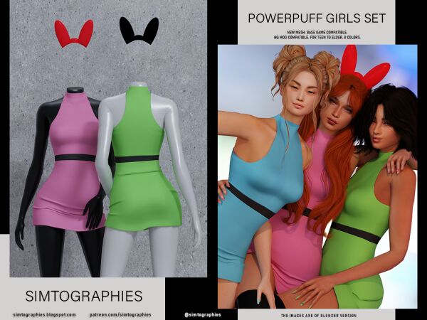 Powerpuff Girls Set Sims 4 CC Download