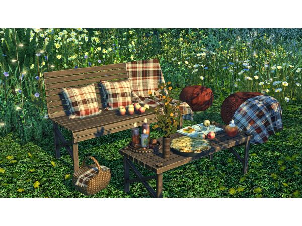 Stunning Ruby Outdoor Living by Soloriya Sims 4 CC Download