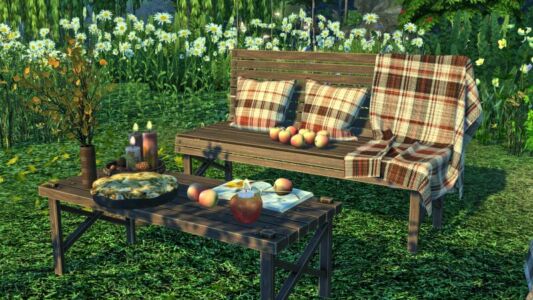 Stunning Ruby Outdoor Living by Soloriya Sims 4 CC Download