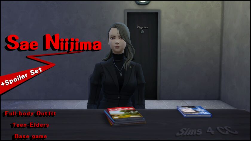 Sims 4 CC - Persona 5 Royal: Sae Niijima Outfit Sets Sims 4 CC Download
