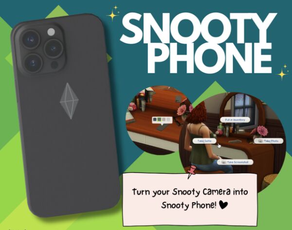 Capture Moments with Snooty Phone Mod Sims 4 CC Download