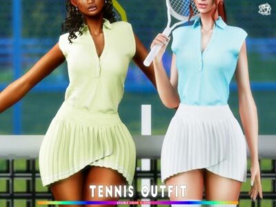 Sporty Tennis Outfit Sims 4 CC Download