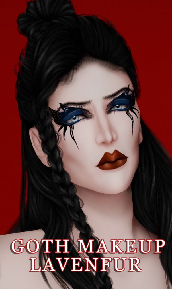 Lavenfur - Goth Makeup Pack Sims 4 CC Download