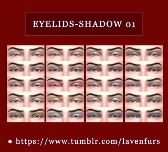 Lavenfur - Goth Makeup Pack Sims 4 CC Download