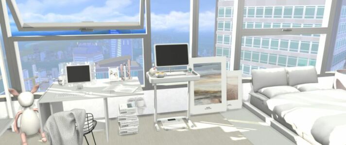 Stylish TV on the Table Sims 4 CC Download