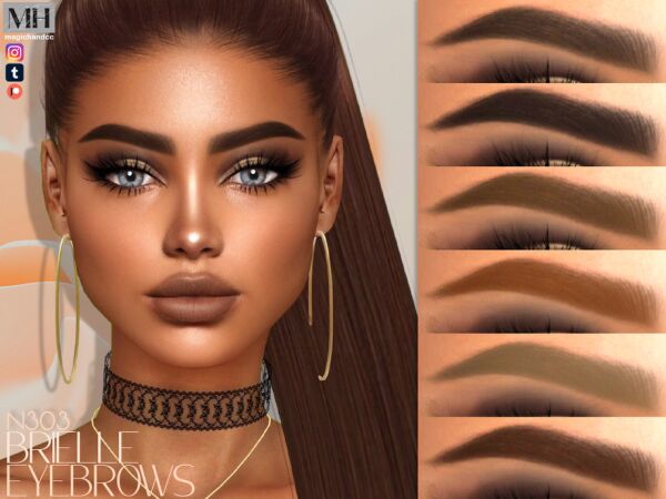 Stunning Brielle Eyebrows N303 for Your Sims Sims 4 CC Download