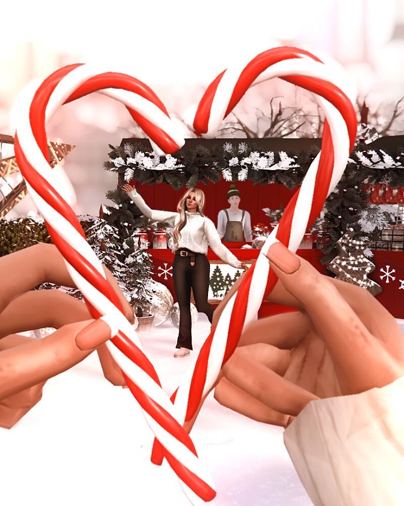 Candy Cane Lovers - A Festive Couple's Delight Sims 4 CC Download