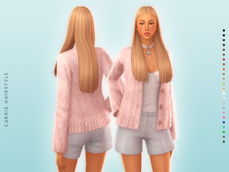 Carrie Hairstyle - Style 1 Sims 4 CC Download