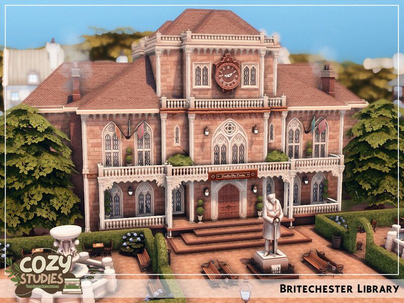 Cozy Studies – Britechester Library Sims 4 CC Download