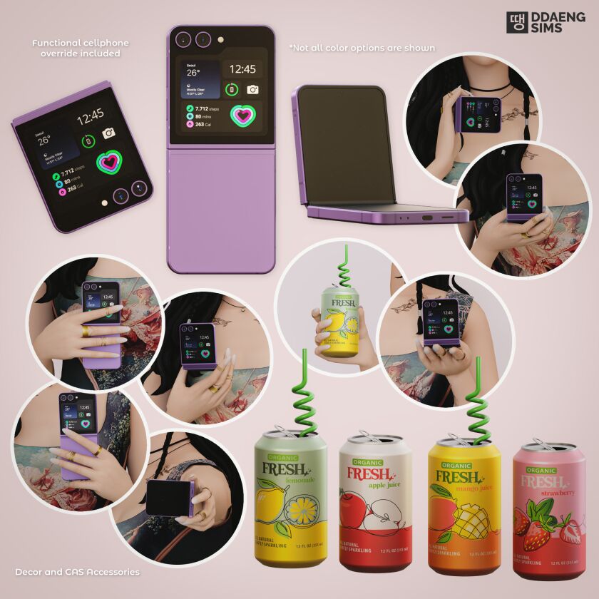 Upgrade Your Sims' Style with the Galaxy Z Flip 6 Phone! Sims 4 CC Download