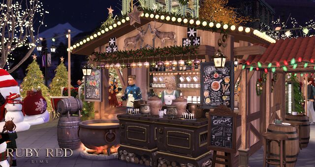 December Christmas Market Collaboration Sims 4 CC Download