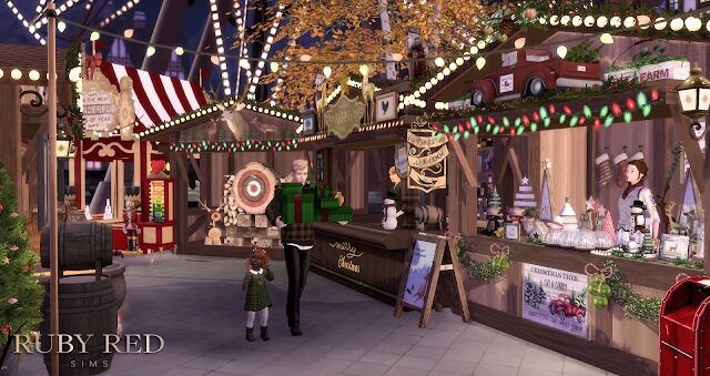 December Christmas Market Collaboration Sims 4 CC Download