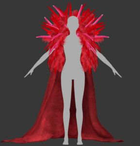 Free Feathered Cape for Renders Sims 4 CC Download