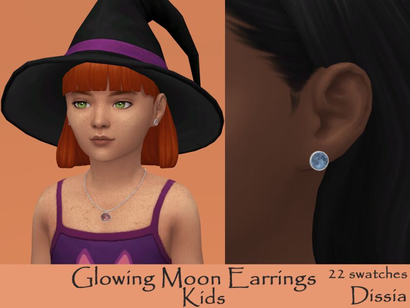 Illuminate Your Look with Glowing Moon Earrings Sims 4 CC Download