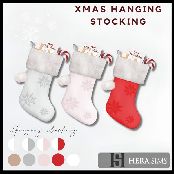 Hanging Christmas Stockings for Your Home Sims 4 CC Download