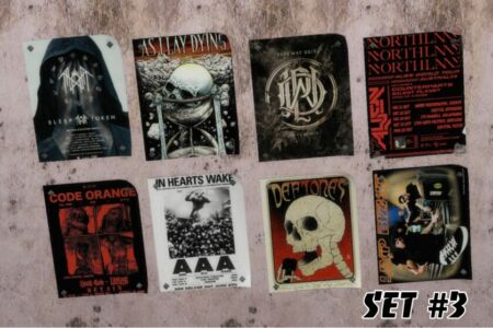 Epic Metal Band Posters for Your Sims! Sims 4 CC Download