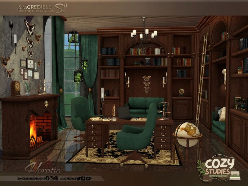 Cozy Studies Collection by SIMcredible! Sims 4 CC Download