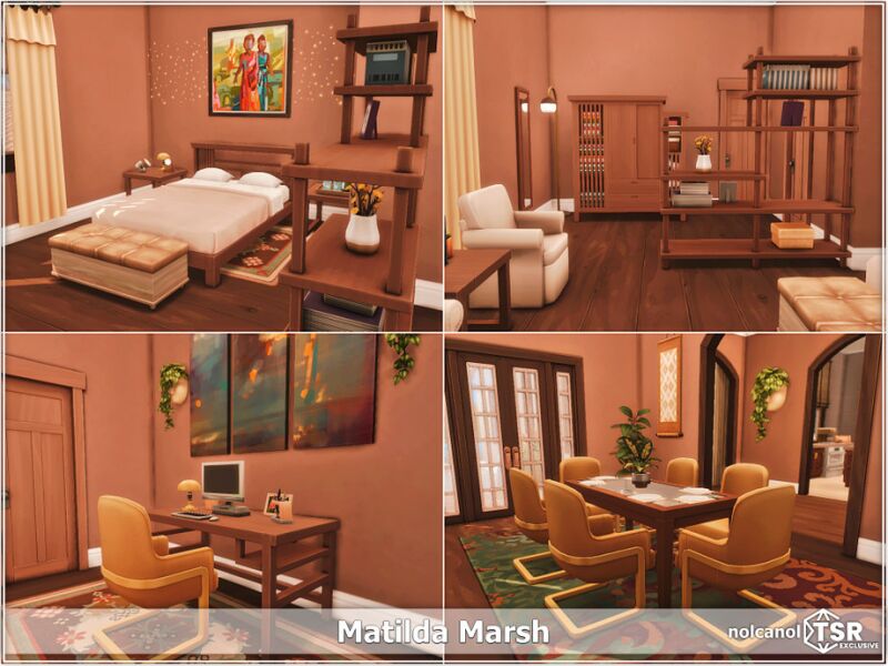 Discover Matilda Marsh's No CC Home! Sims 4 CC Download