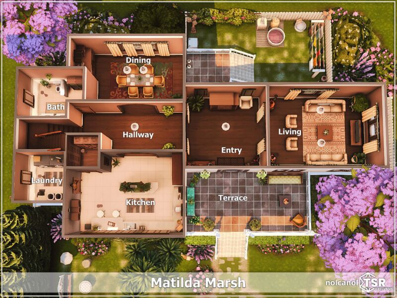 Discover Matilda Marsh's No CC Home! Sims 4 CC Download
