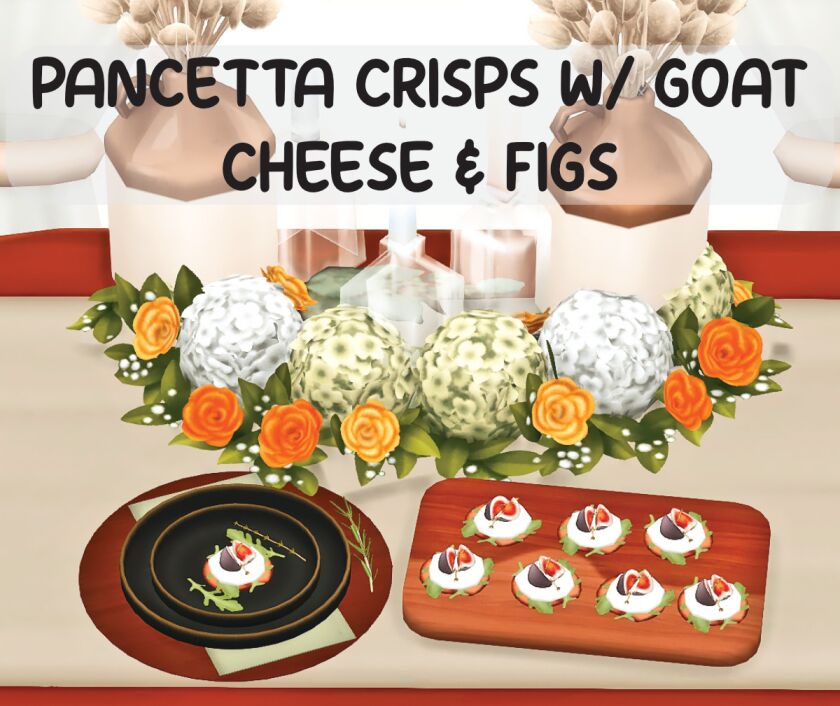 Pancetta Crisps With Goat Cheese & Figs Sims 4 CC Download