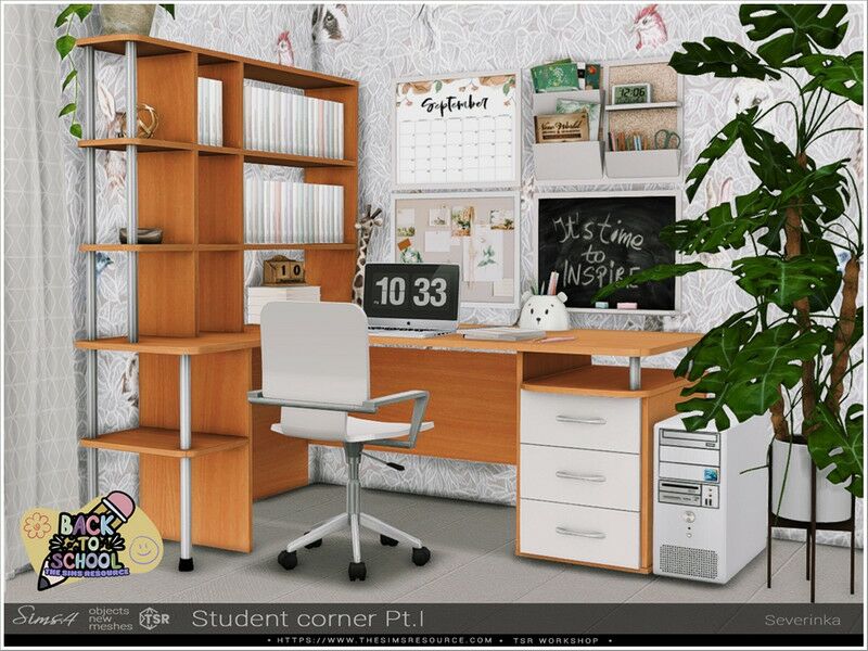 Student Corner Set by Severinka Sims 4 CC Download