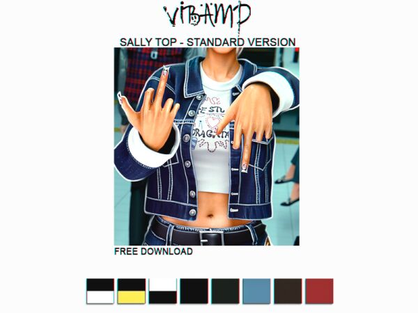 Vibamp - Sally Top - Standard Version Sims 4 CC Download