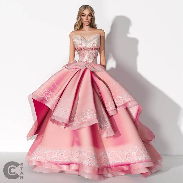 Ariana Grande's Glinda Dress from Wicked Sims 4 CC Download