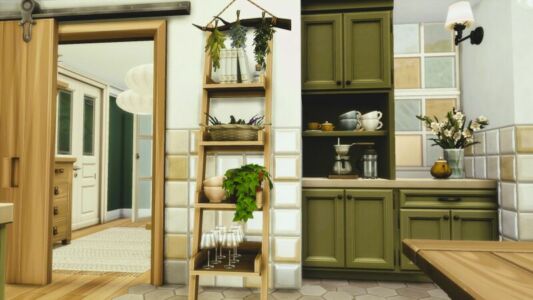 Charming Country Cottage Kitchen Sims 4 CC Download
