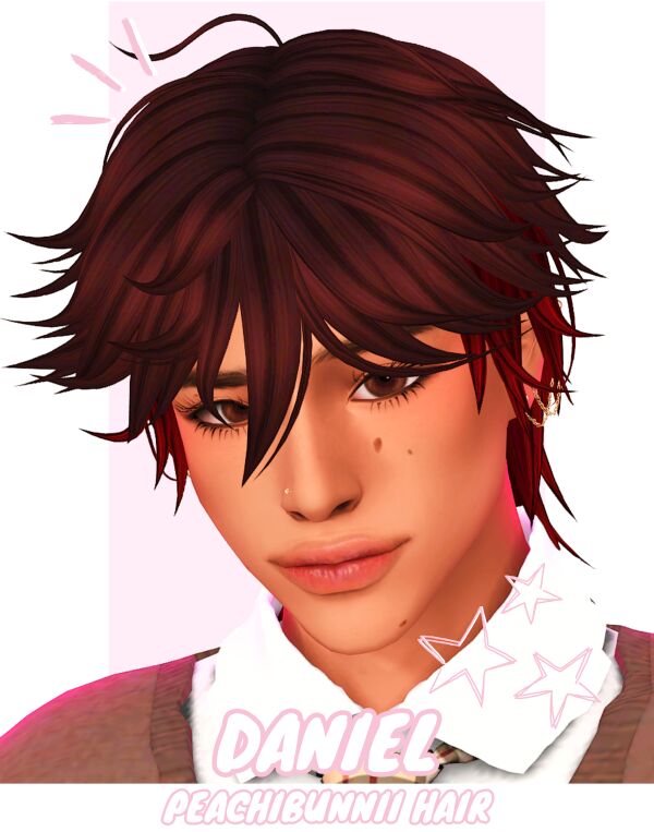 Daniel Hair by Peachibunnii Sims 4 CC Download