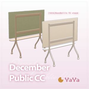 December | Moonrollin TV Stand by Yaya_Sims Sims 4 CC Download