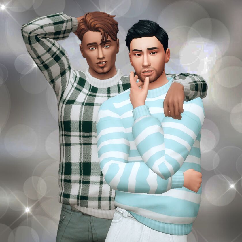 Stylish Holger Sweater for Men Sims 4 CC Download