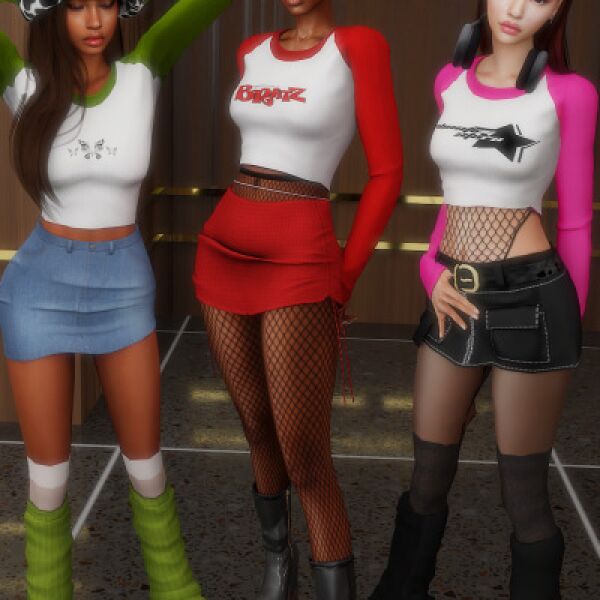 Trendy Y2K Top by ICONSIMZ Sims 4 CC Download