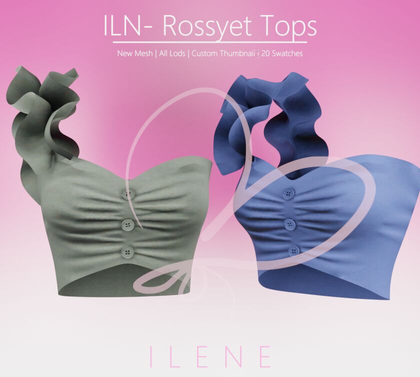 Stylish Ruched Tube Tops Set Sims 4 CC Download
