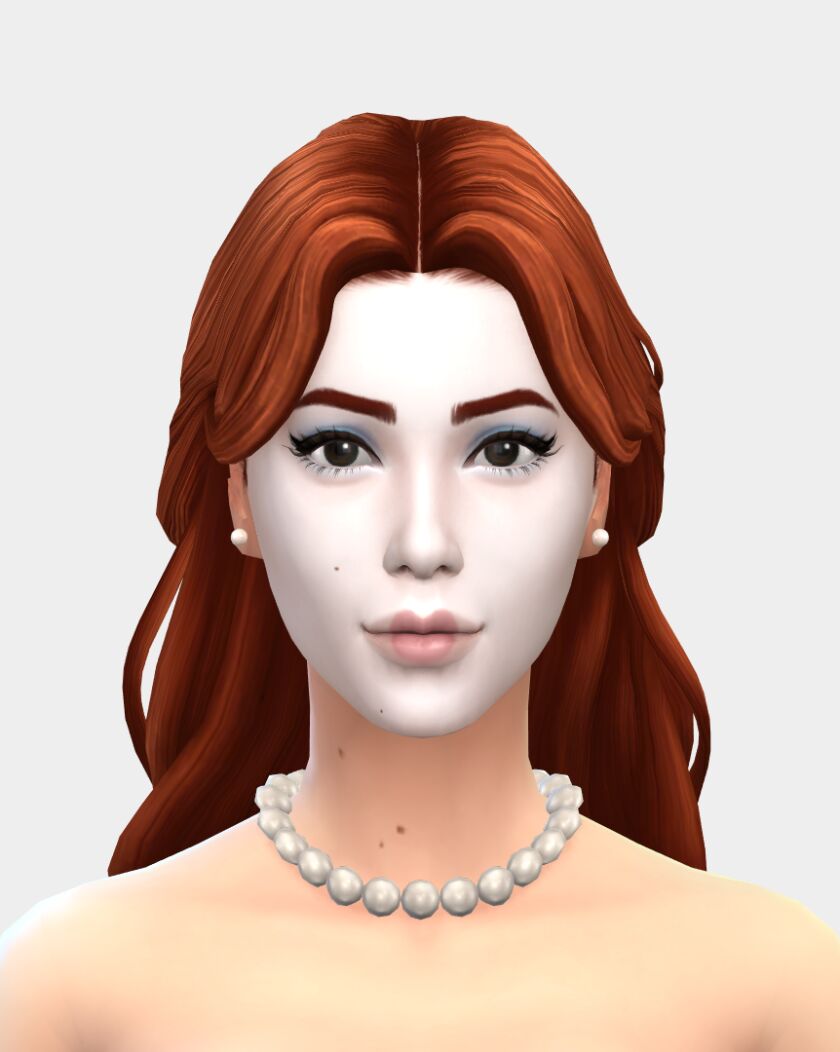 Inspired White Face Makeup Sims 4 CC Download