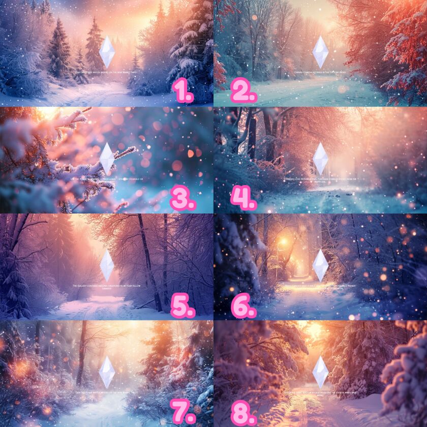 Magical Winter Loading Screens Sims 4 CC Download