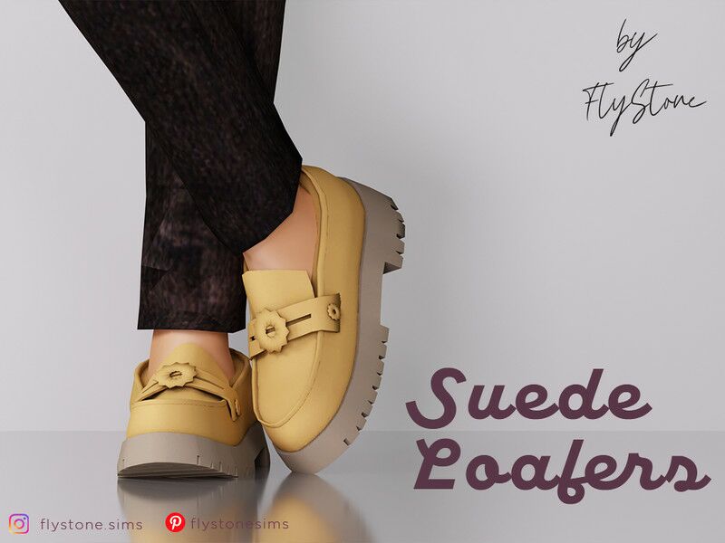 Stylish Male Suede Loafers Sims 4 CC Download