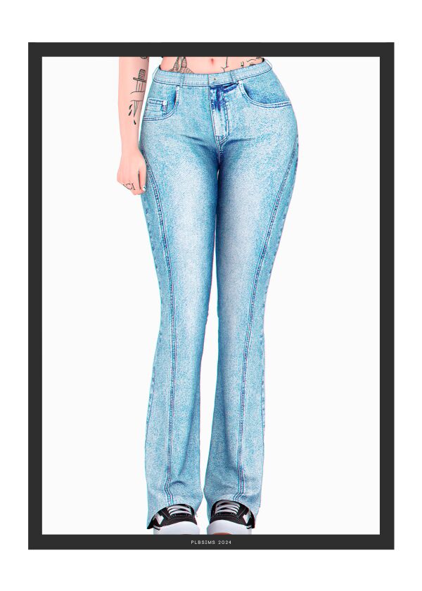 Stylish Minju Denim Pants Sims 4 CC Download
