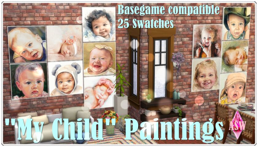 My Child Paintings Sims 4 CC Download