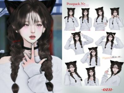 [Ozii] Posepack N7 Sims 4 CC Download