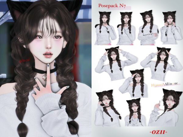 [Ozii] Posepack N7 Sims 4 CC Download