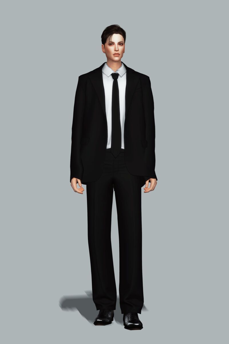 Stylish Men's Suit with Tie by Gorilla Sims 4 CC Download