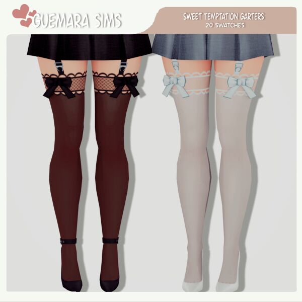 Sweet Temptation Garters (+ Swatches) By Guemara Sims 4 CC Download