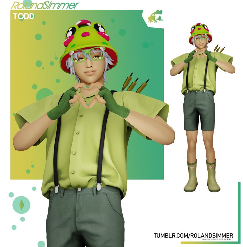 Todd, The Frog Lover SIM CC Sims 4 CC Download