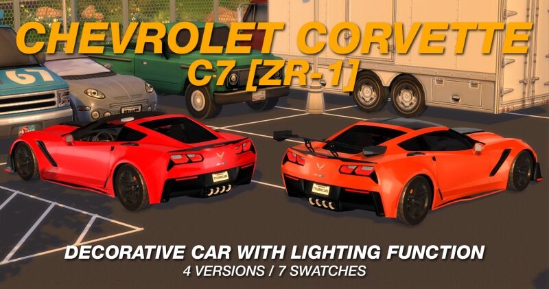 2019 Chevrolet Corvette ZR1 by Tyler Winston Cars Sims 4 CC Download